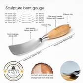 Large sculpture bent tool, 7 profile, Heavy duty gouges STRYI Profi ...