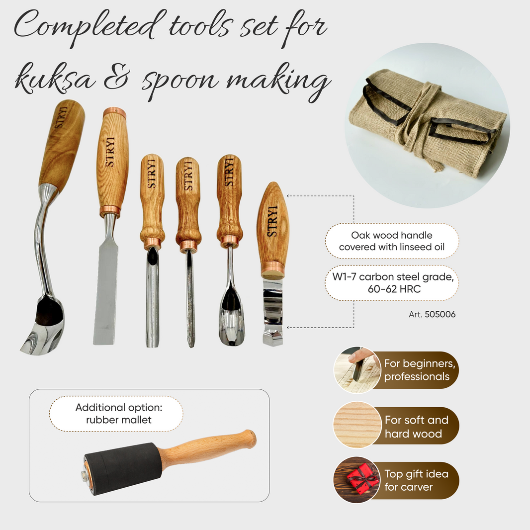 Carving tools, Chisels, Gouges, Bent gouges, Wood carving tools STRYI