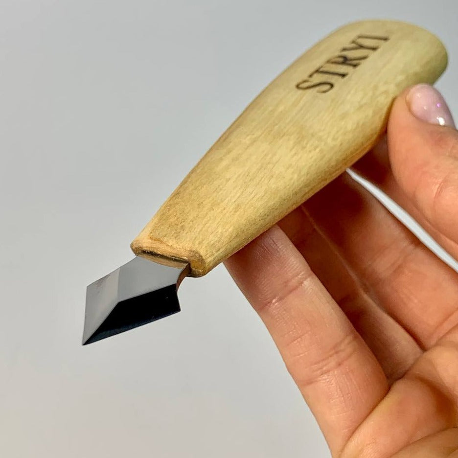 Wood carving knife STRYI Profi, Arrow-shaped, Marking knife, Gift for ...