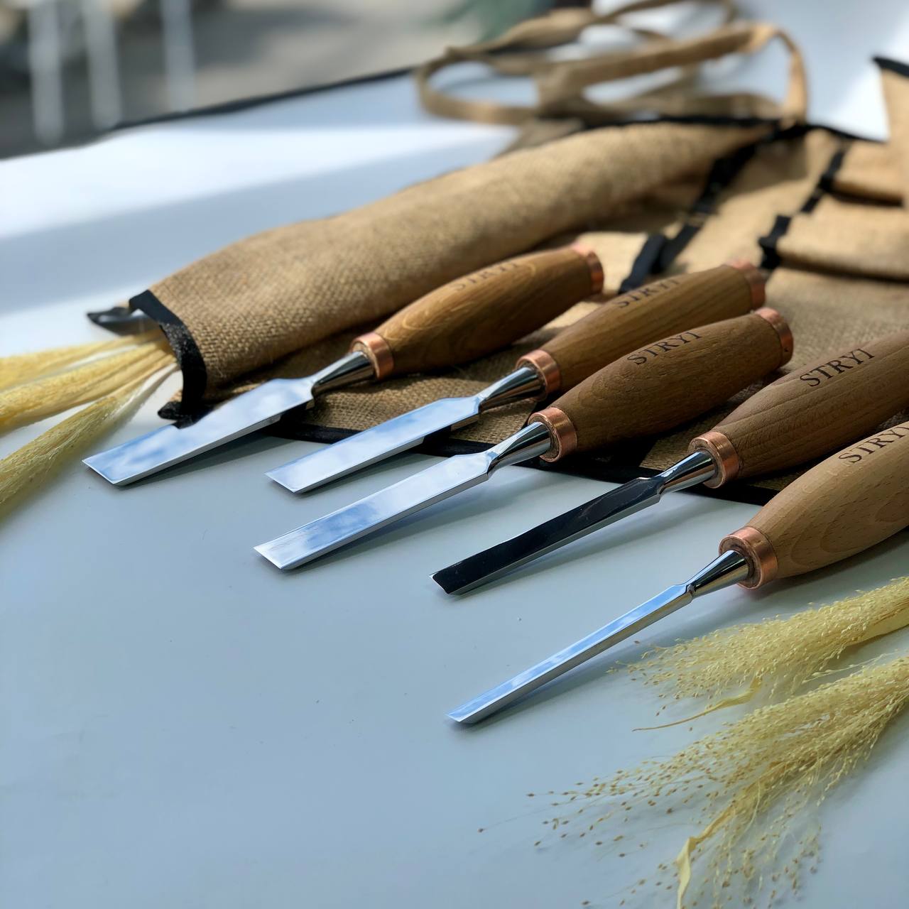 Set of straight bevel chisels STRYI Profi, Carpentry tool, Straight ...