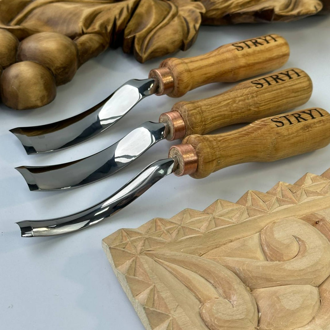 Bent tools, Bowl carving, Kuksa carving tools, Curved gouges, Spoon making, STRYI gouges, Large ...