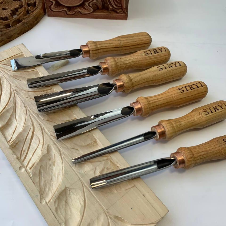 Basic wood carving toolset STRYI for whittling figures, Relief carving ...