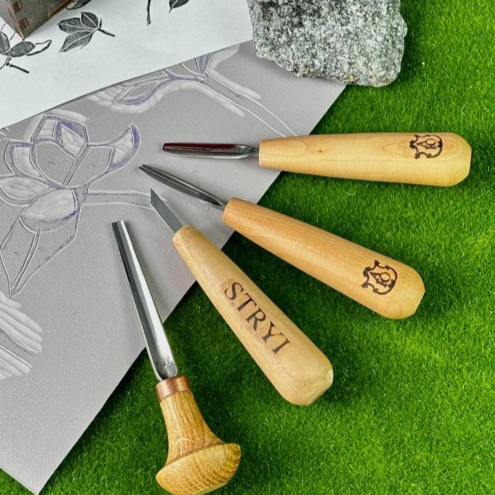 Linocut kit, Hobby gift idea, Linocutting tools, Craft tools for print