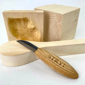 Kuksa, Spoon and cup Carving tools set 3pcs, STRYI Profi, Bowl gouge,