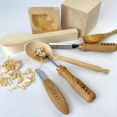 Kuksa, Spoon and cup Carving tools set 3pcs, STRYI Profi, Bowl gouge,
