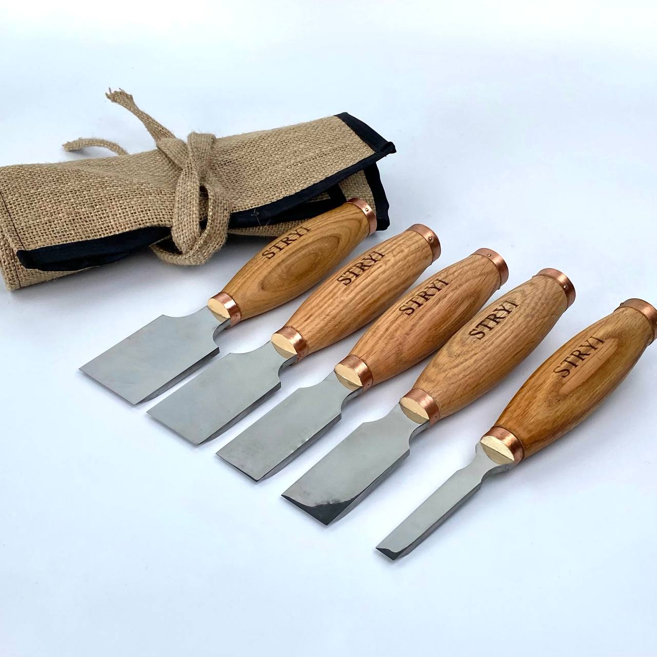 Set of straight bevel chisels STRYI Profi, Carpentry tool, Straight ...