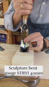 Sculpture toolset STRYI Profi 5pcs Wood carving set,of Heavy-duty chisels, Sculpture gouges ...